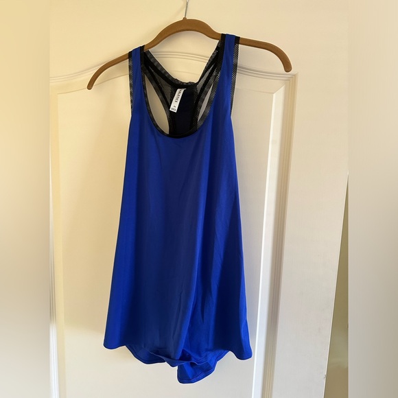 Fabletics | Tops | Fabletics Blue Racerback Tank Top | Poshmark